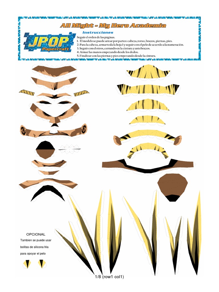 All Might - My Hero Academia - JPOPpapercraft (Lines) | PDF