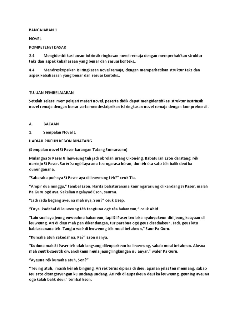 Contoh Novel | PDF