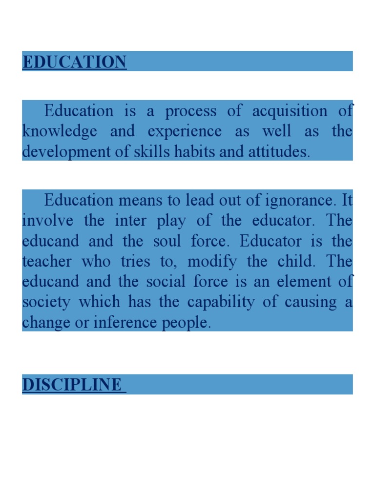Education As Discipline | PDF | Curriculum | Teachers