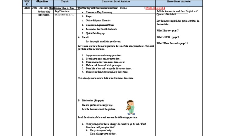 Week 8 English WLP Grade 1 | PDF | Educational Psychology | Pedagogy