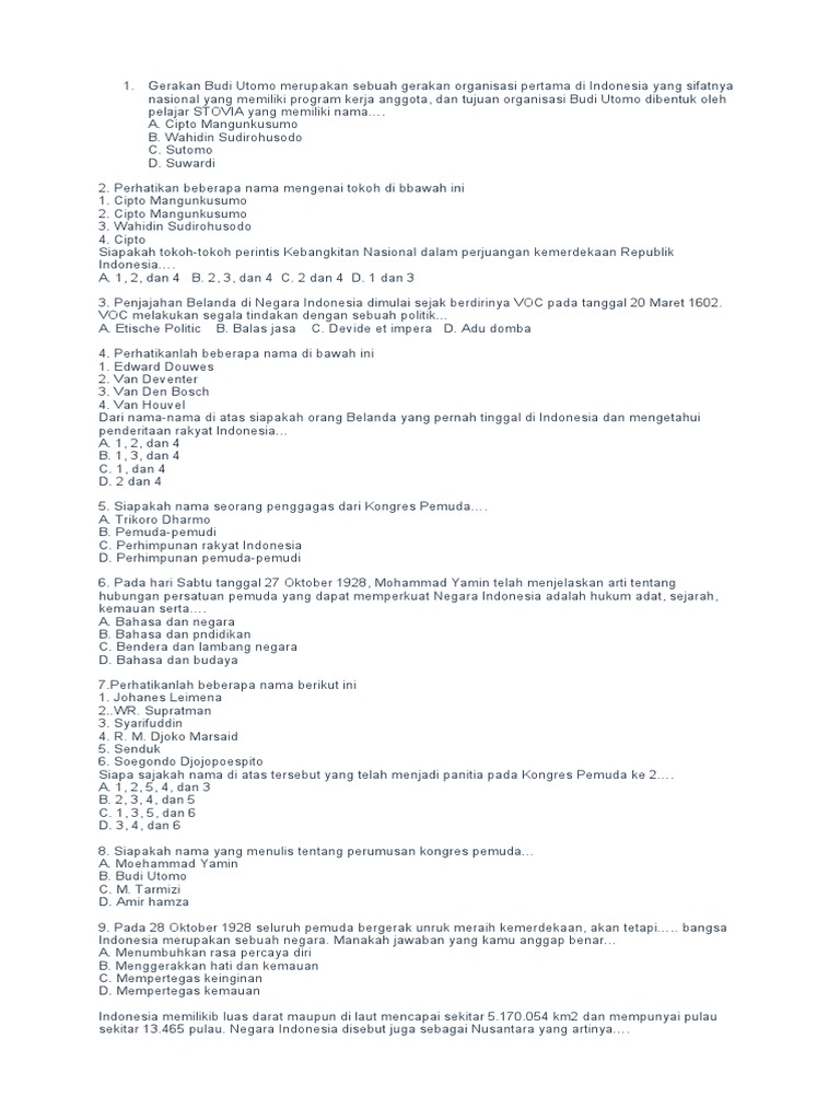 Soal Ulangan PKN Bab 4 Kelas 8 | PDF