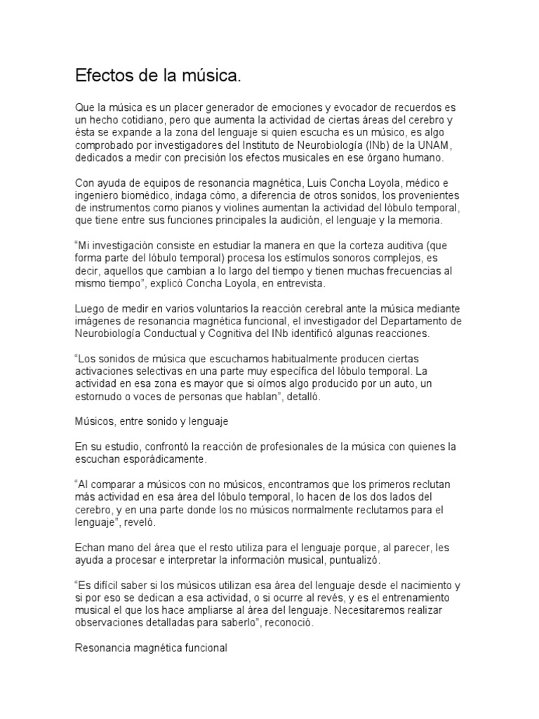 Los efectos de la música en el cerebro: cómo afecta y potencia nuestras ...