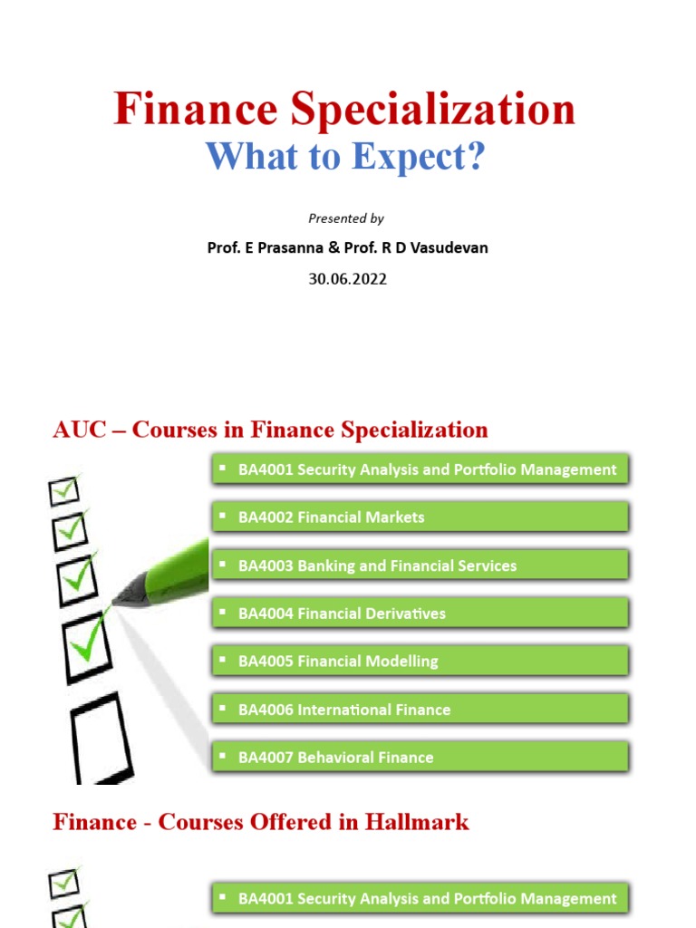 Finance Specialization Course Overview | PDF | Derivative (Finance ...