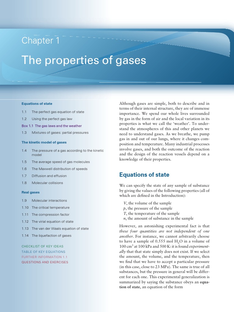 Understanding Gas Properties and Laws | PDF | Gases | Atmosphere Of Earth