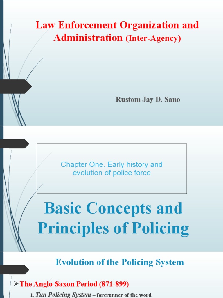 Law Enforcement Organization And Administration Inter Agency Pdf
