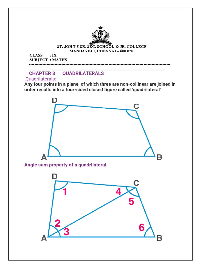 Quadrilateral Properties and Proofs | PDF | Rectangle | Euclidean Geometry