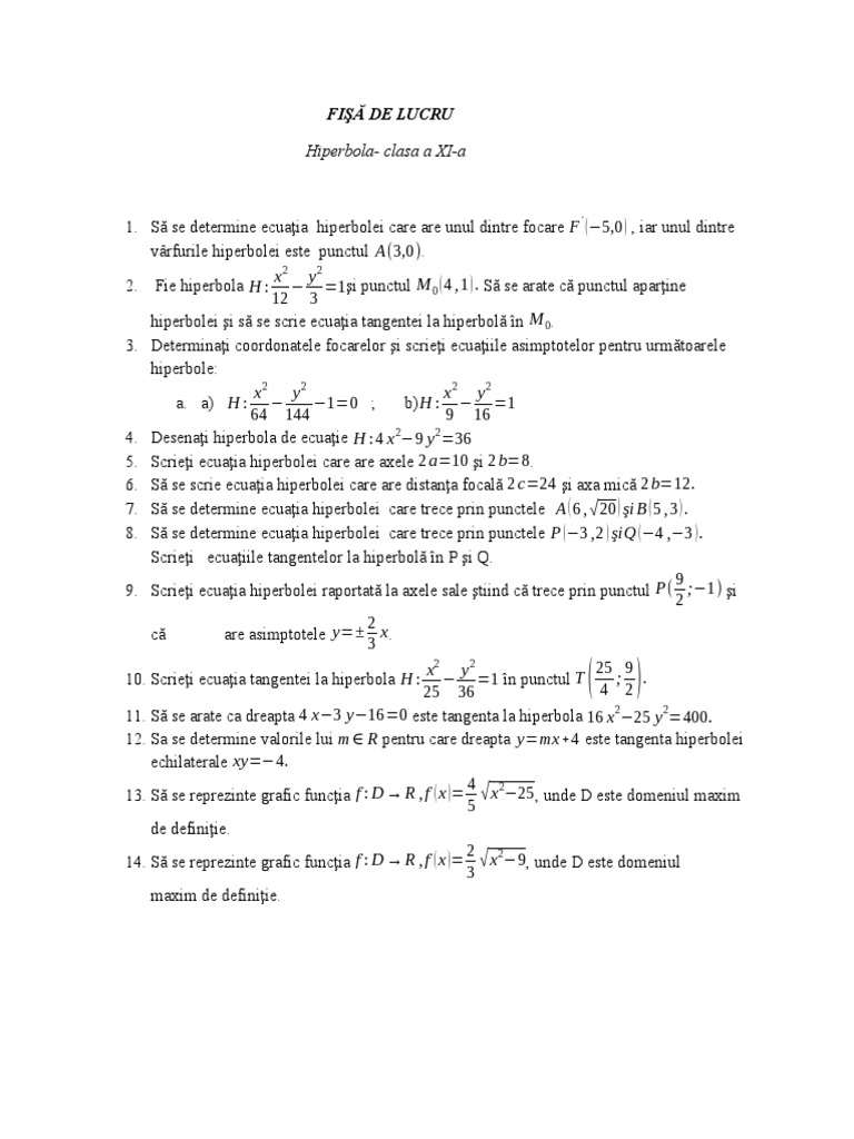 Fise Hiperbola | PDF
