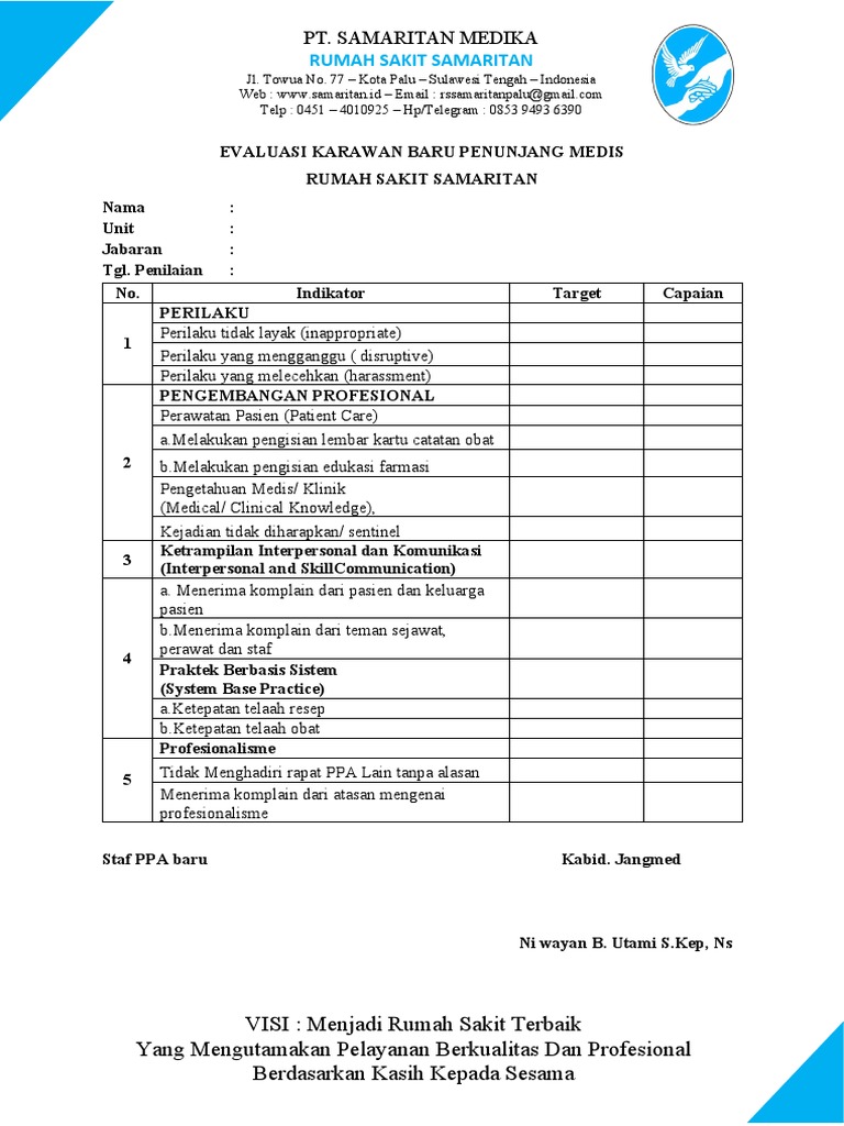Evaluasi Karyawan Baru | PDF