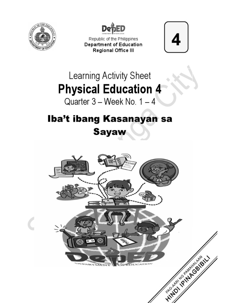 Edited - 3RD Quarter Grade 4 Pe Learing Activity Sheets Week 1 4 Final | PDF
