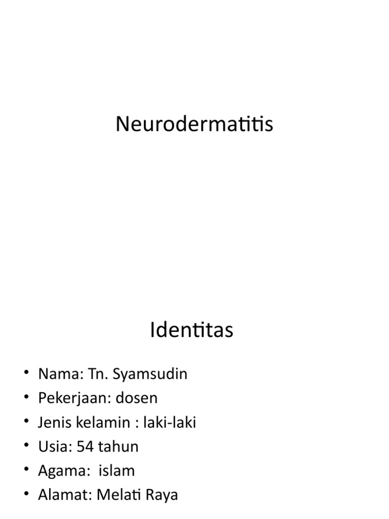 Neurodermatitis | PDF
