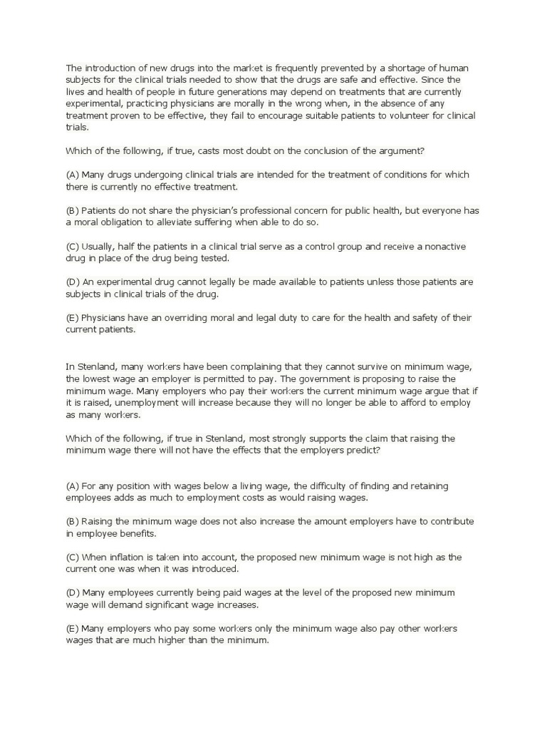 Reading Comprehension - GMAT | PDF | Minimum Wage | Airlines