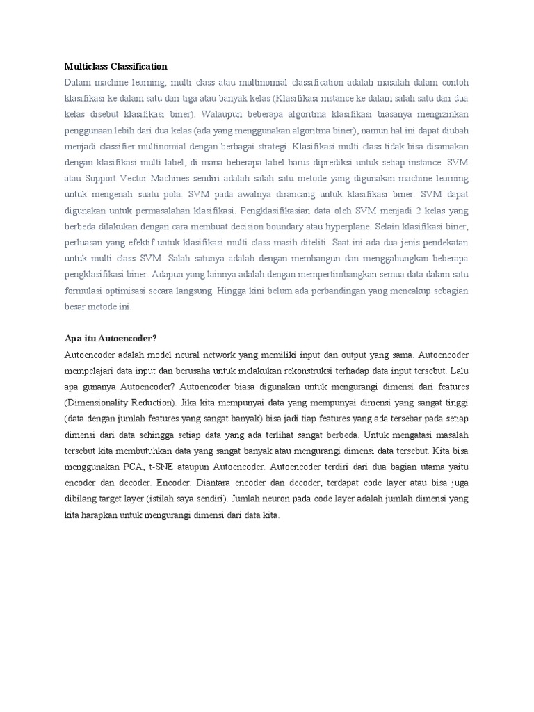 Multiclass Classification | PDF | Teknologi & Rekayasa Multiclass Classification | PDF | Teknologi & Rekayasa