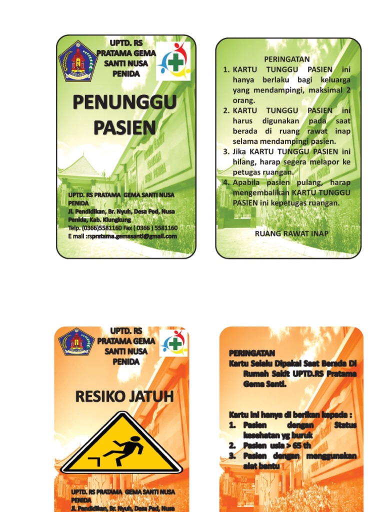 Kartu Penunggu Dan Resiko Jatuh | PDF