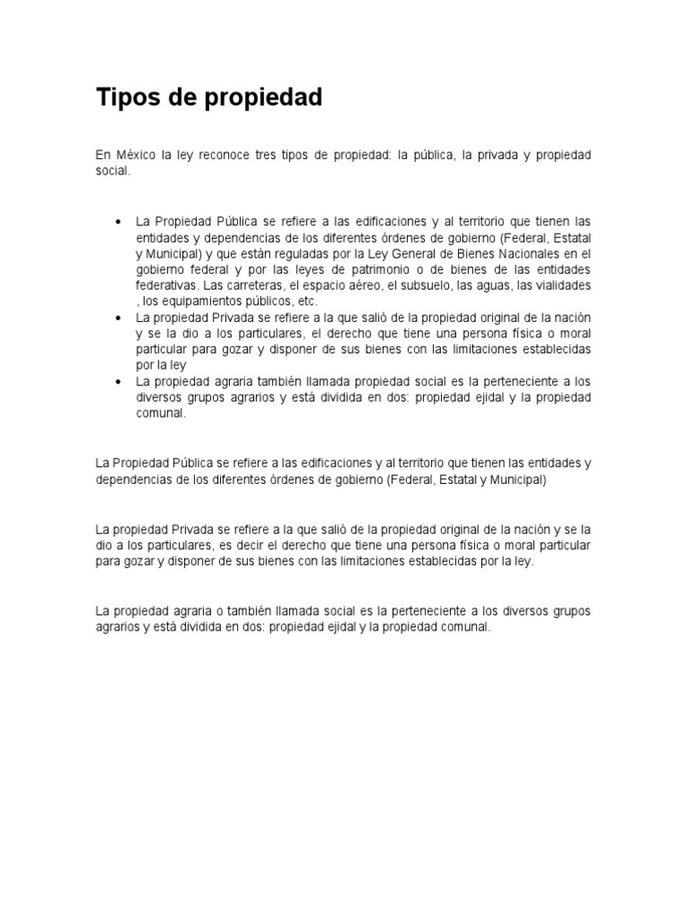 Tipos De Propiedad : Preguntas y Respuestas Sobre Propiedad – JCDAT