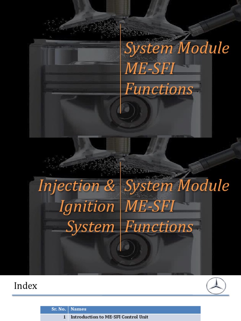 ME-SFI Injection & Ignition System | PDF | Fuel Injection | Ignition System