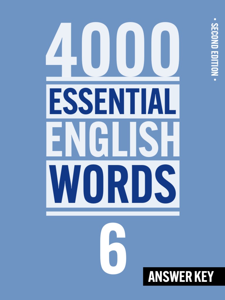 4000 Essential English Words 6 - Answer Key | PDF