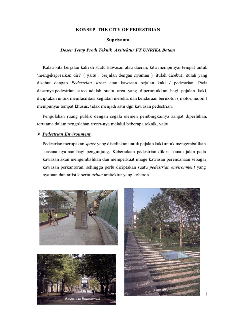 Konsep The City of Pedestrian | PDF