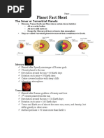Planetary Fact Sheet | PDF | Solar System | Apsis