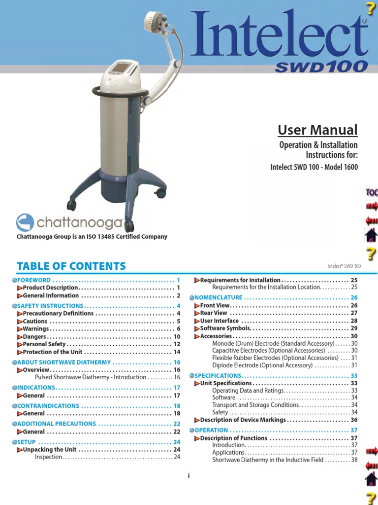 Intelect SWD100 Diathermy IFU | PDF | Electromagnetic Interference ...