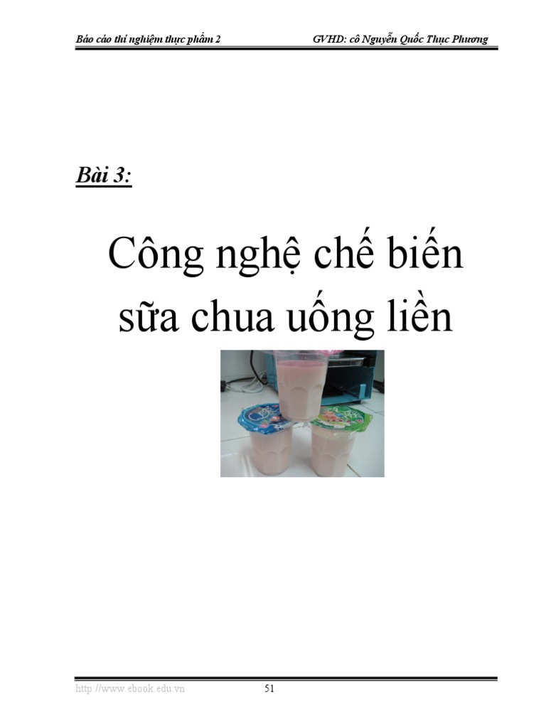 (123doc) - Bao-Cao-Thi-Nghiem-Thuc-Pham-2-Bai-3-Cong-Nghe-Che-Bien-Sua-Chua-Uong-Lien | PDF