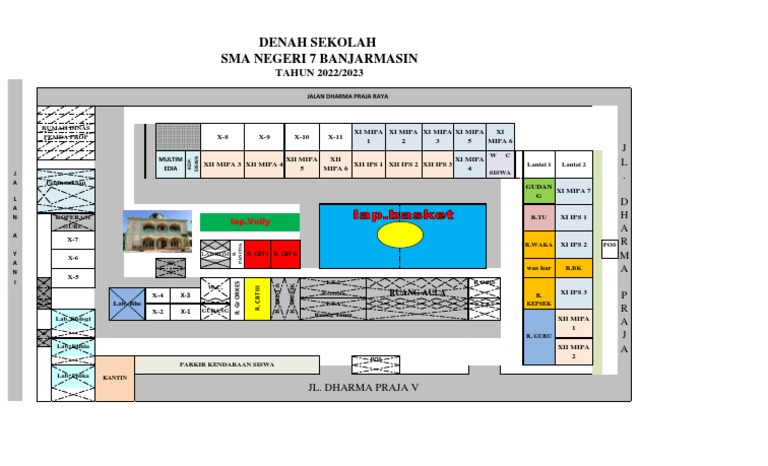DENAH RUANG SMAN 7 TH.2022-2023 | PDF