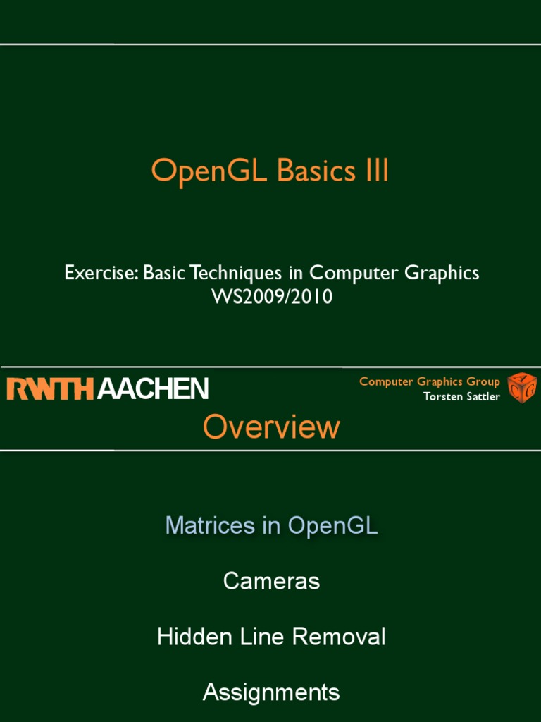OpenGL Matrix & Camera Guide | PDF | Matrix (Mathematics) | Graphics