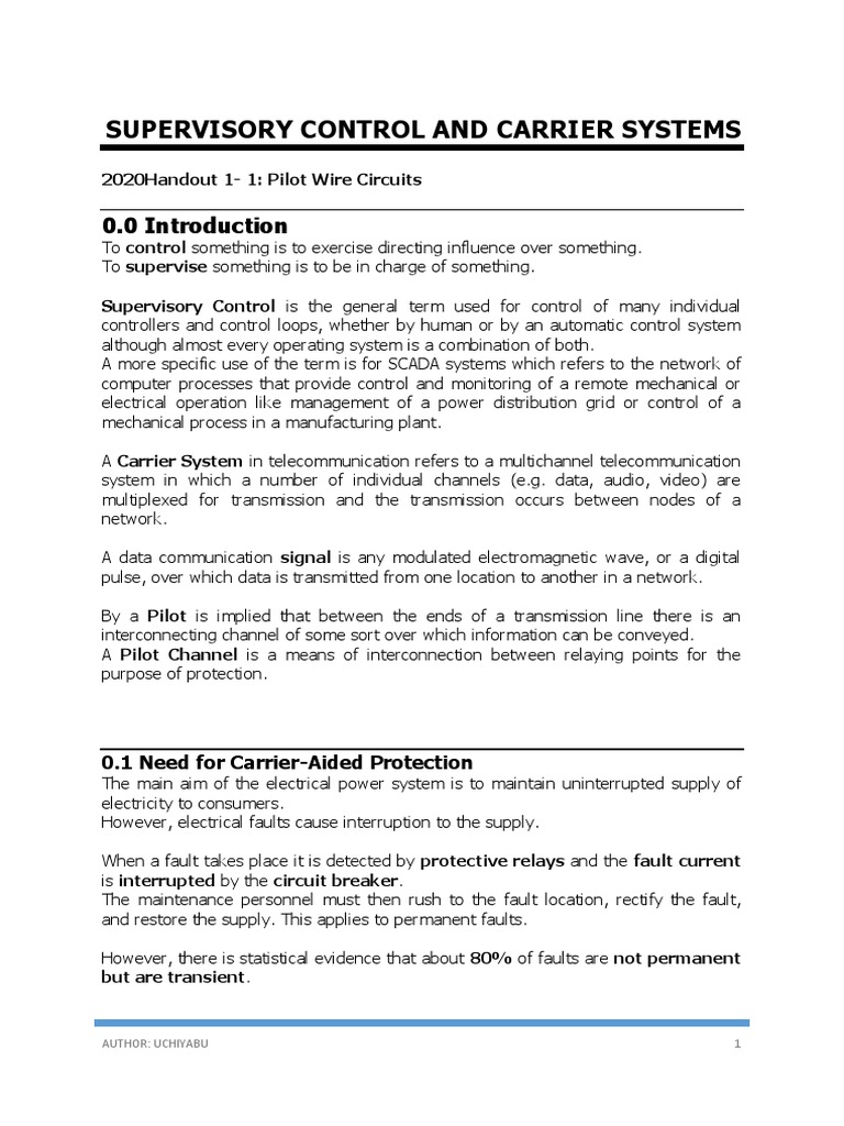 Pilot Wire Circuits in SCADA Systems | PDF | Relay | Alternating Current