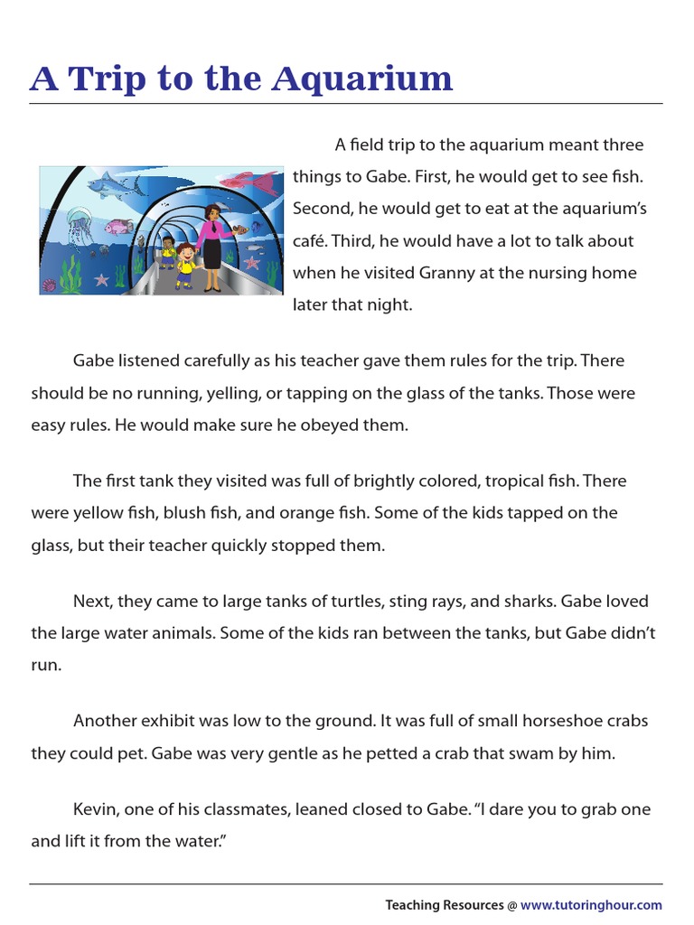 A Trip To The Aquarium: Teaching Resources @ | PDF | Aquarium