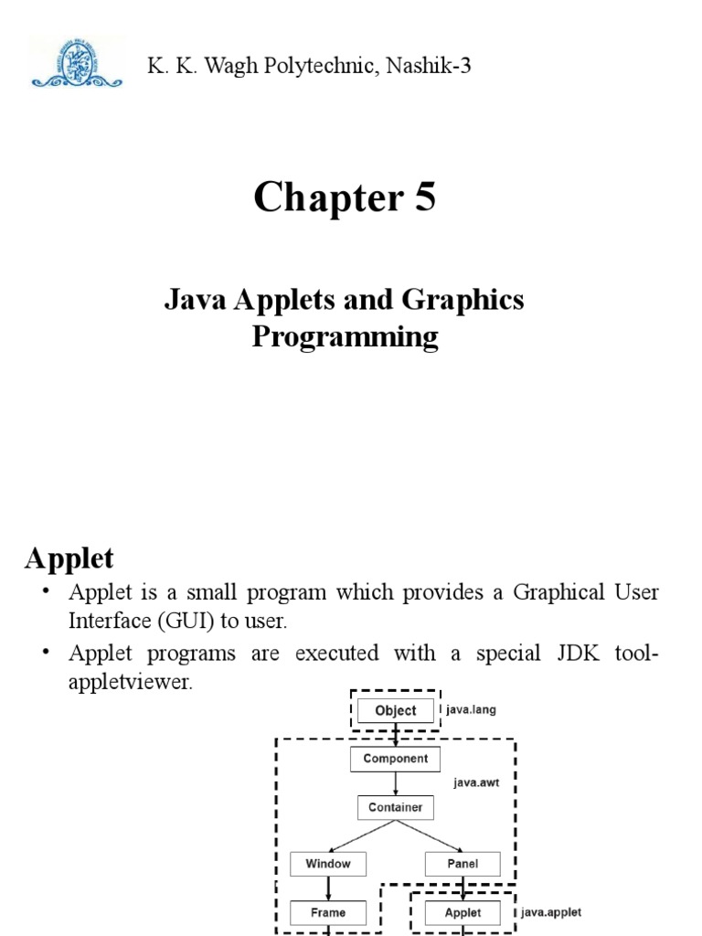 Java Applets and Graphics Programming: K. K. Wagh Polytechnic, Nashik-3 | Download Free PDF ...