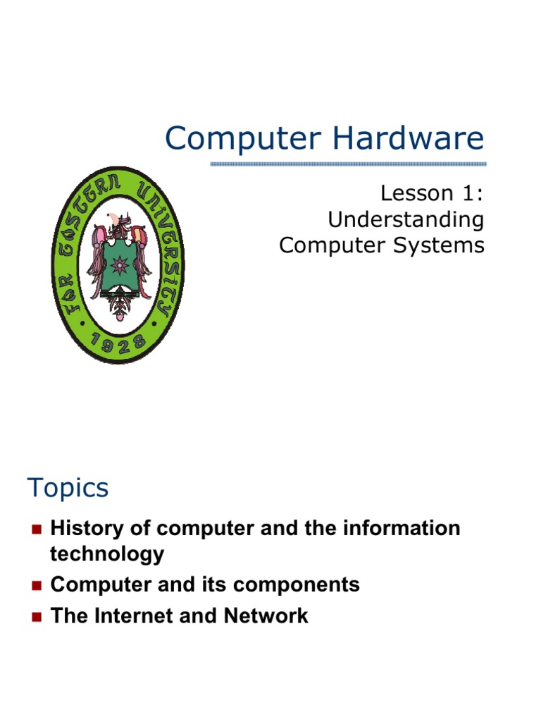 Lesson 1 - Computer System | PDF | Computer Data Storage | Central ...