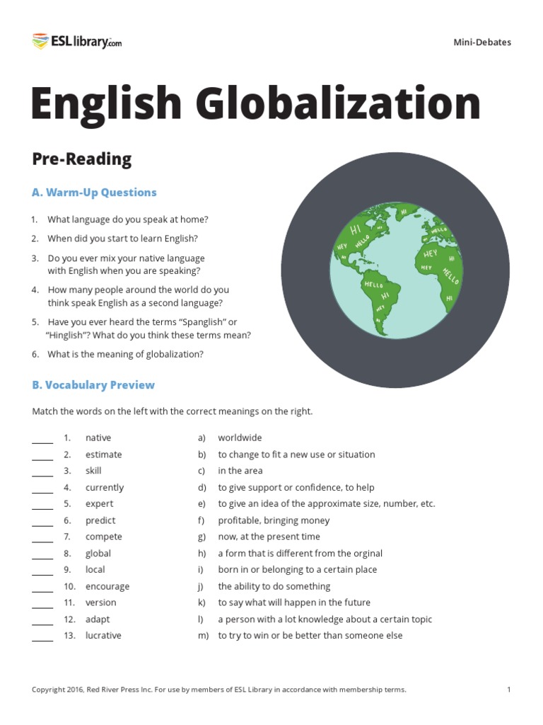 English Globalization Esl | Download Free PDF | English Language ...