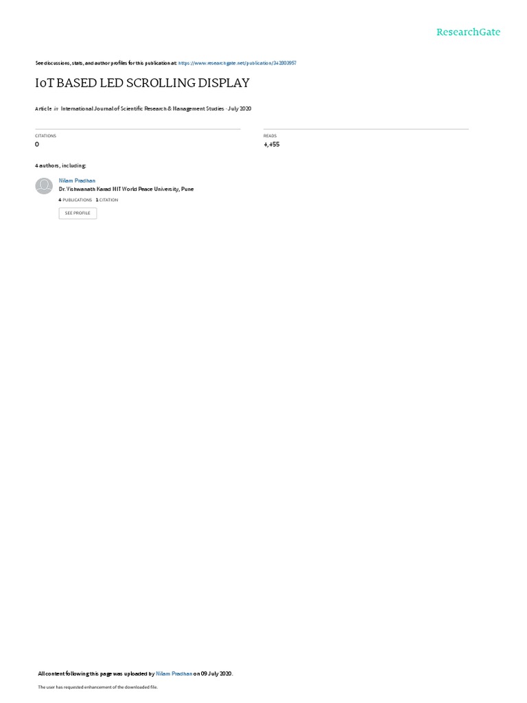 Iot Based Led Scrolling Display International Journal Of Scientific
