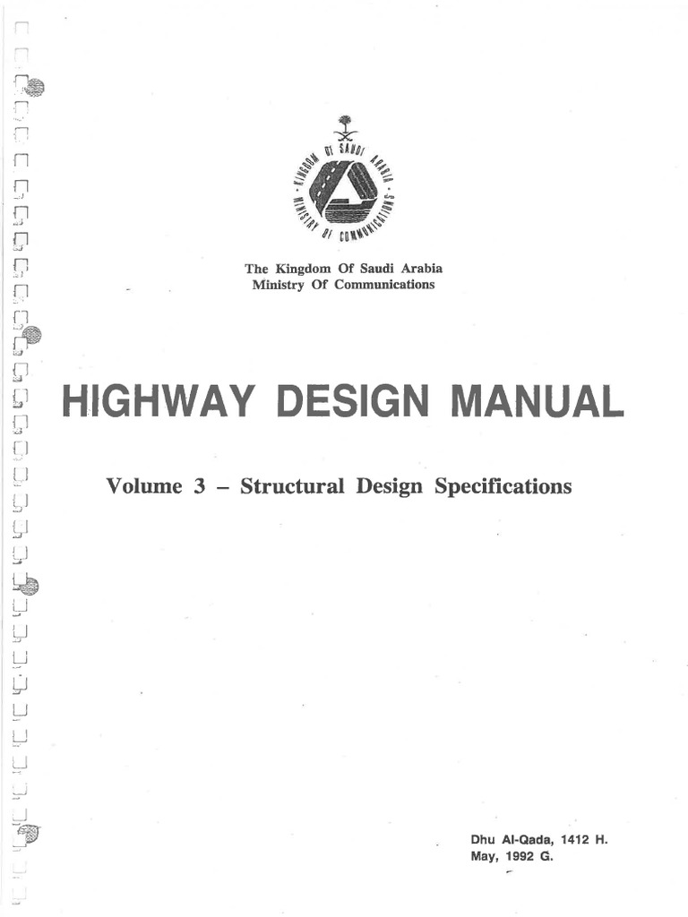 Highway Design Manual Volume 3 Structural Design Specfication | PDF