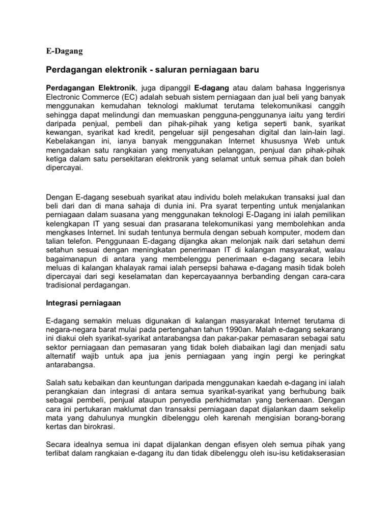 E Dagang | PDF