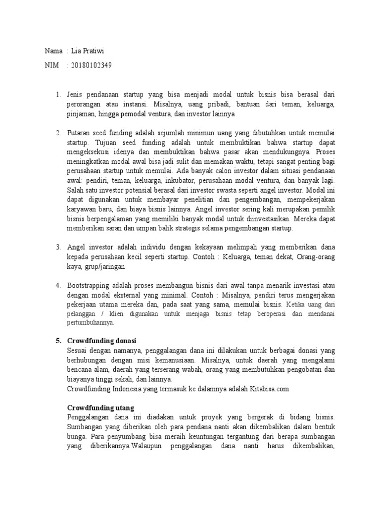 Tugas 14 Penilaian Aset Dan Bisnis - Lia Pratiwi | PDF