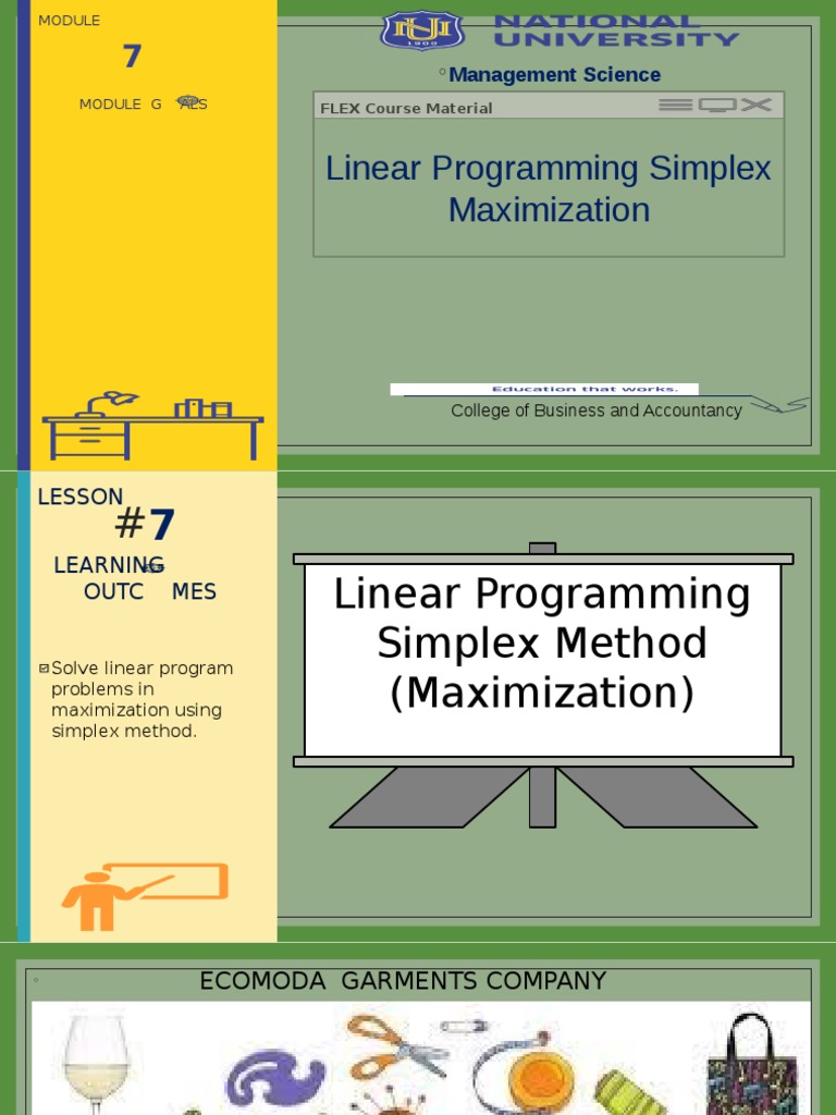 7 LP Simplex Maximization | PDF | Linear Programming | Applied Mathematics 7 LP Simplex Maximization | PDF | Linear Programming | Applied Mathematics