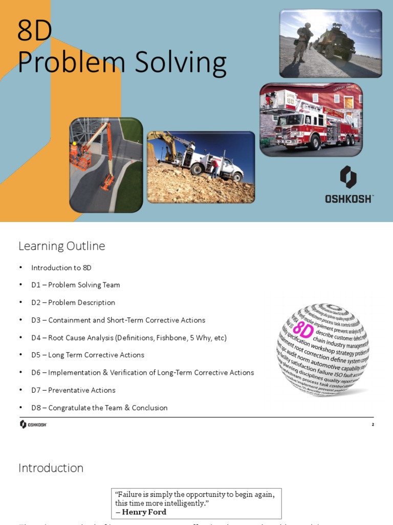 8D Problem Solving | PDF