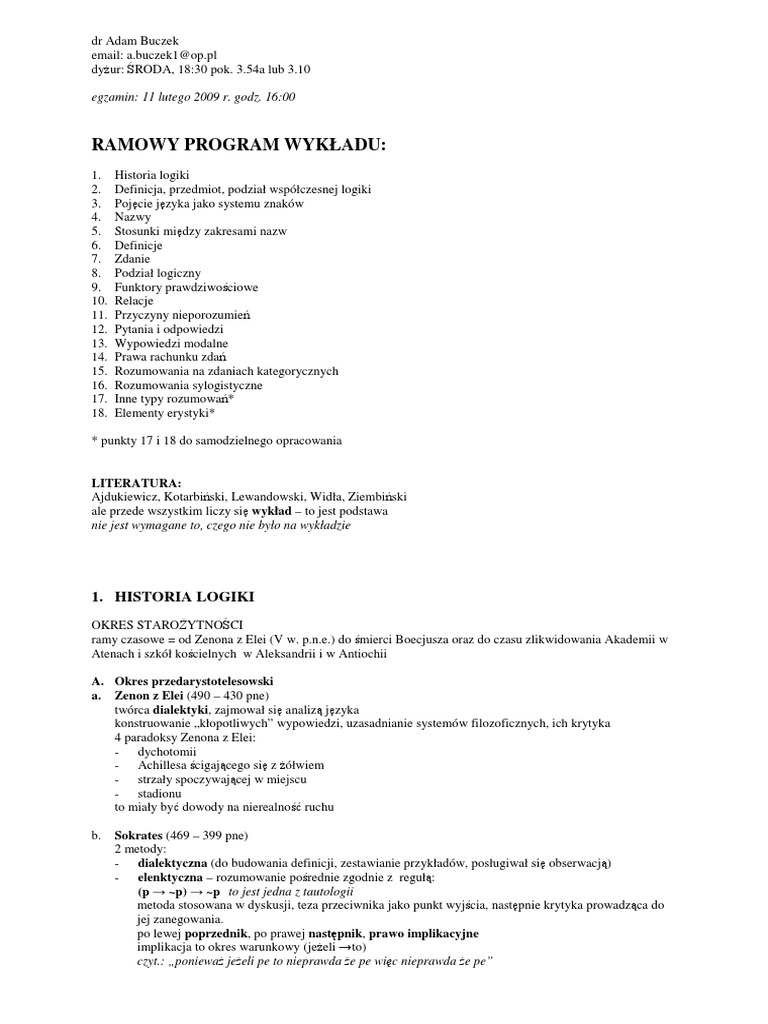 Logika Skrypt Widła Komplet | PDF