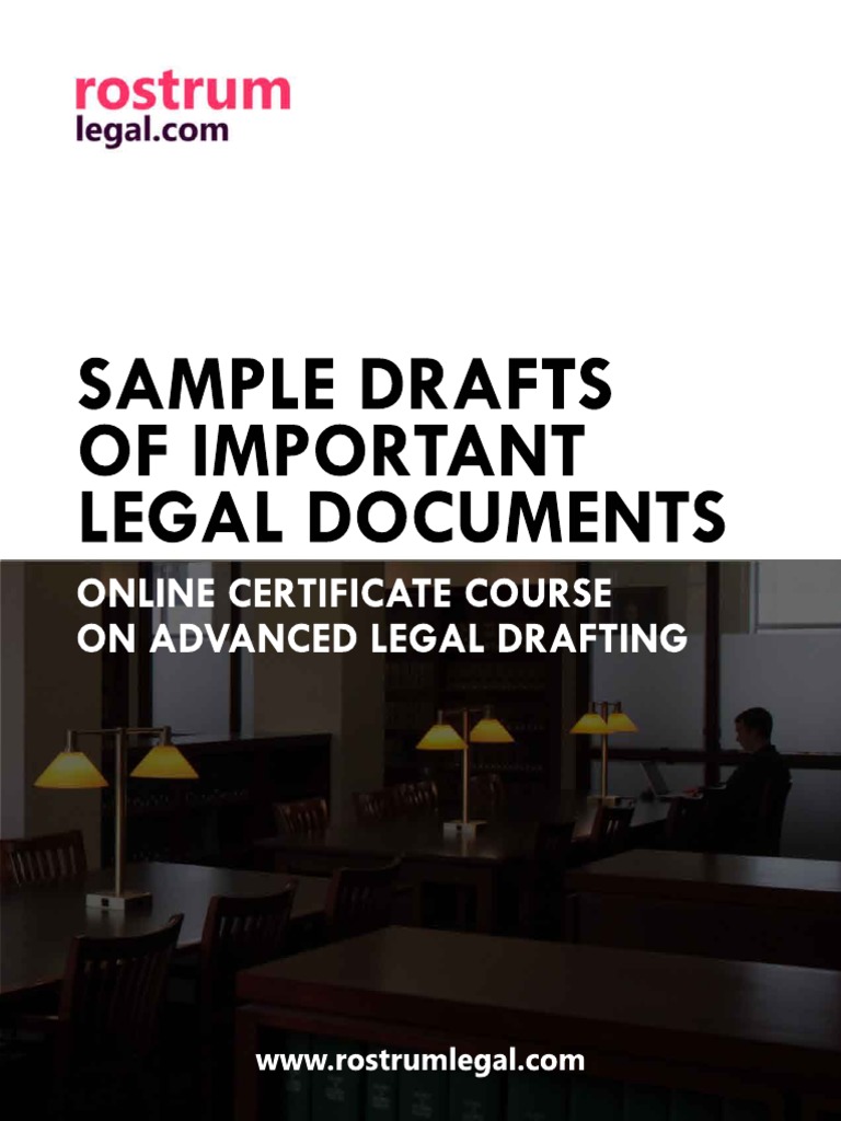 Sample Drafts of Important Legal Documents | PDF | Law | Limited ...