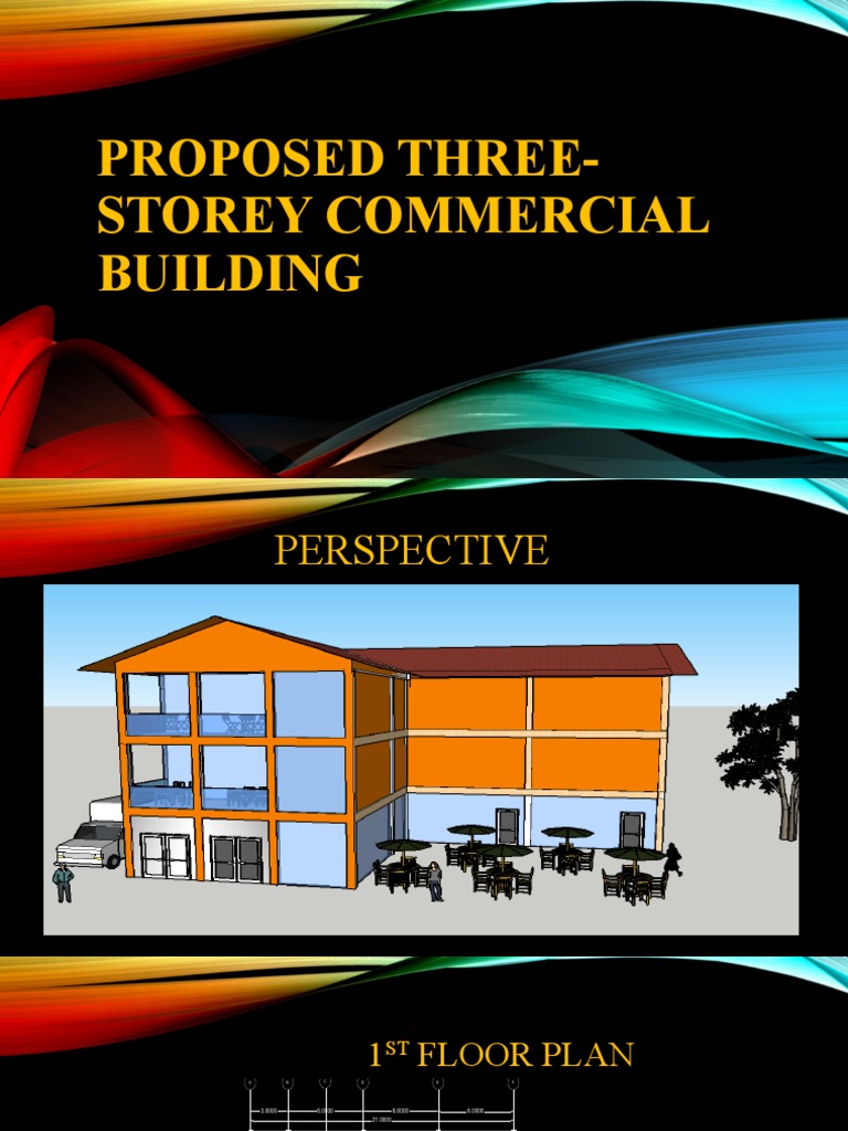Proposed Three-Storey Commercial Building (Autosaved) | PDF | Truss ...