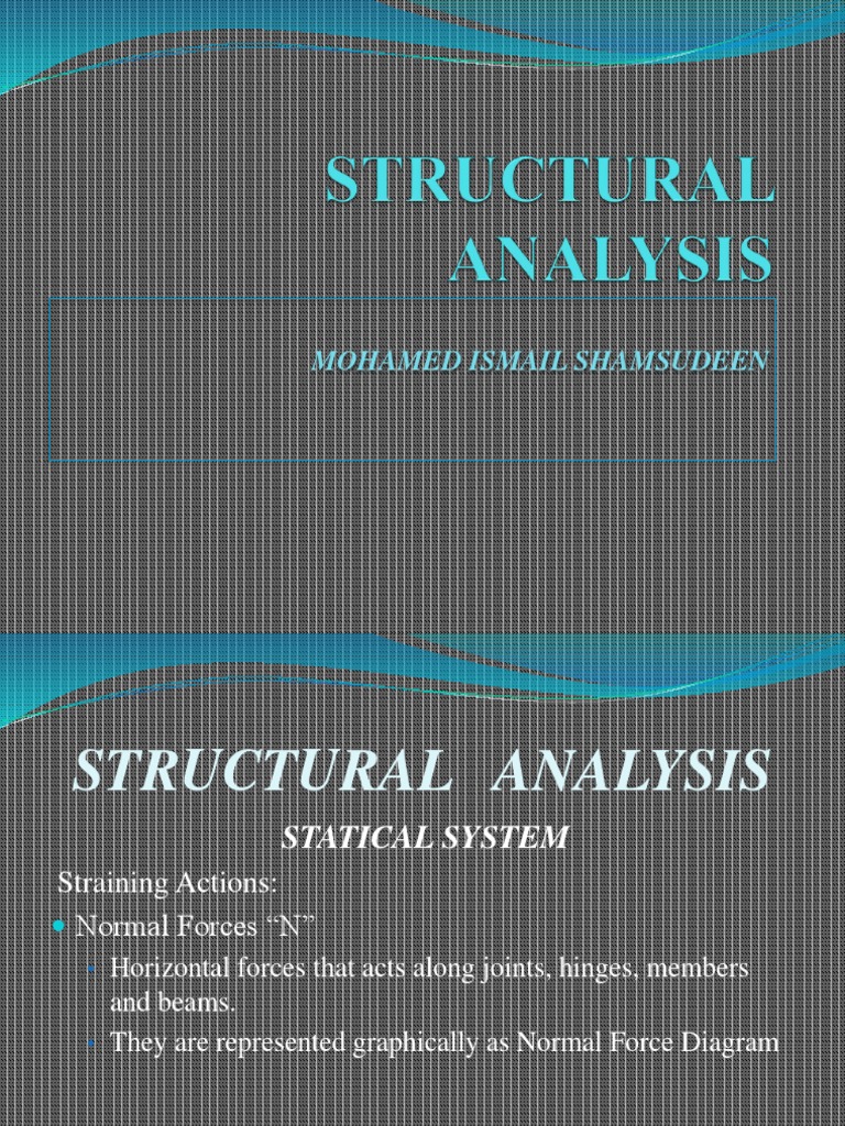 03 Structural Analysis Presentation | PDF | Beam (Structure) | Bending