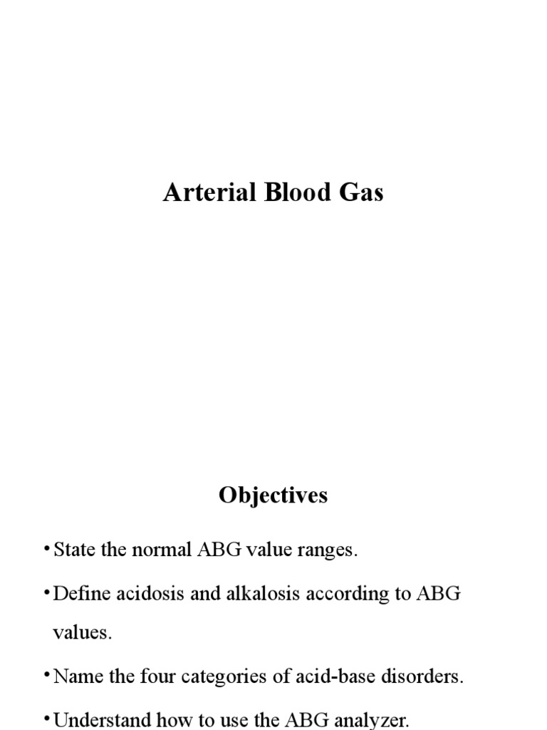 Arterial Blood Gas | PDF | Medical Specialties | Clinical Medicine