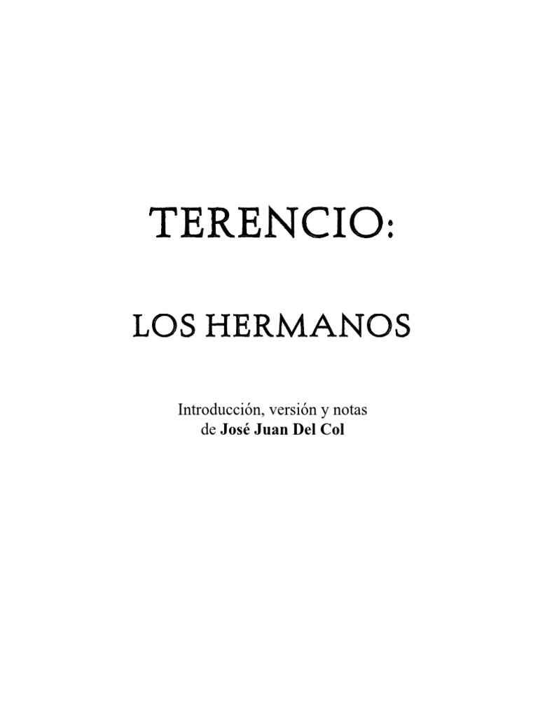 Terencio Los Hermanos | PDF