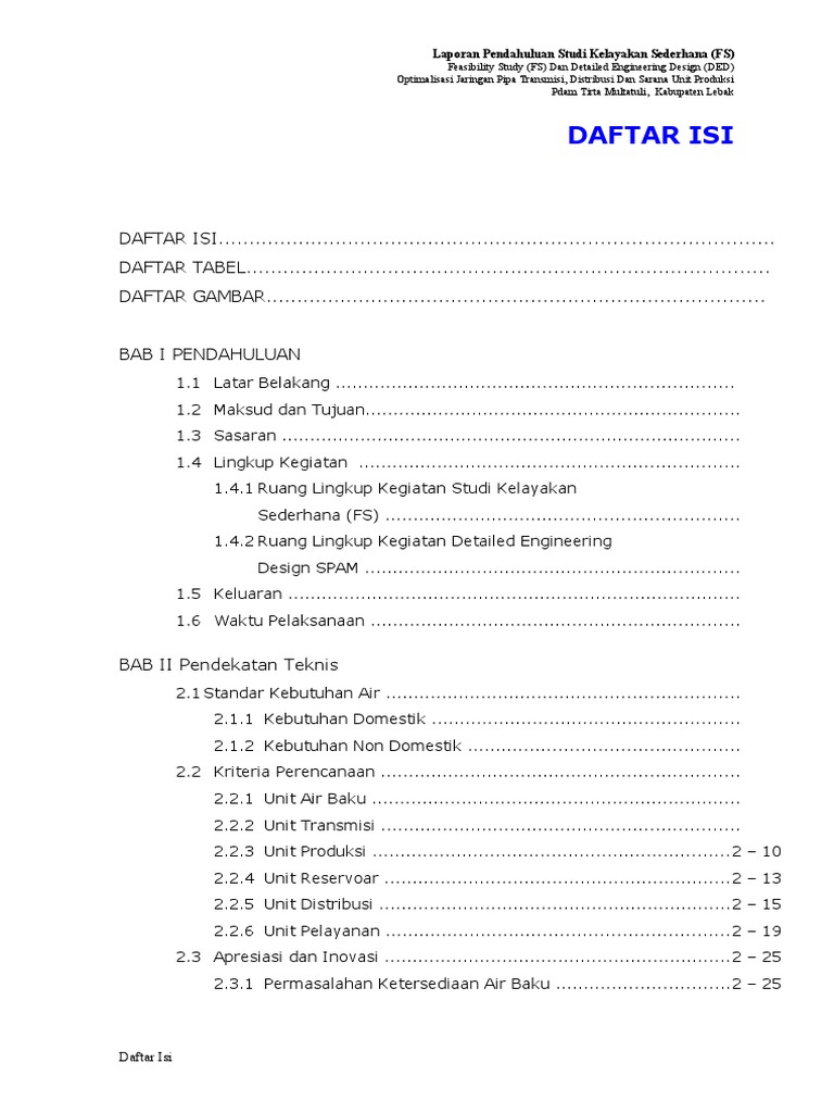 Daftar Isi Ded | PDF
