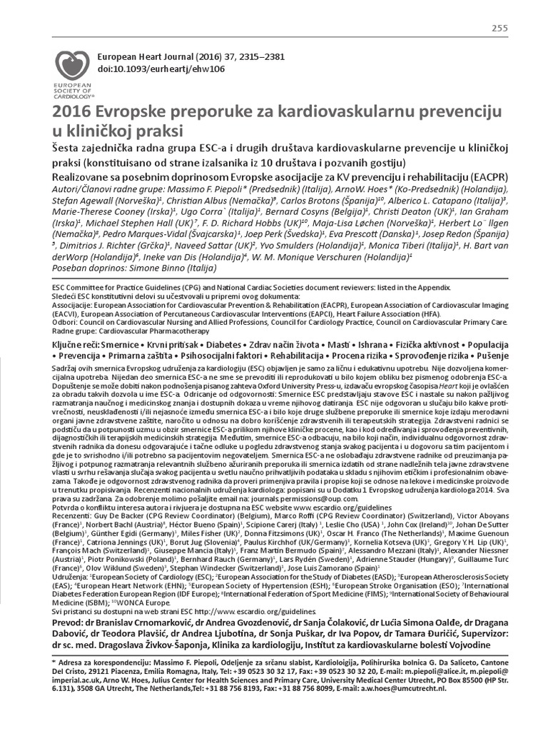 ESC Guidelines | PDF