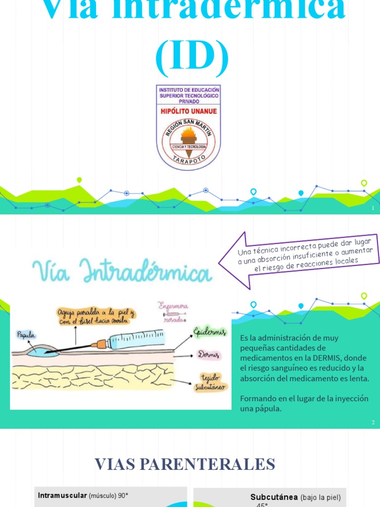 Via Intradermica | PDF | Inyección (medicina) | Tratamientos médicos