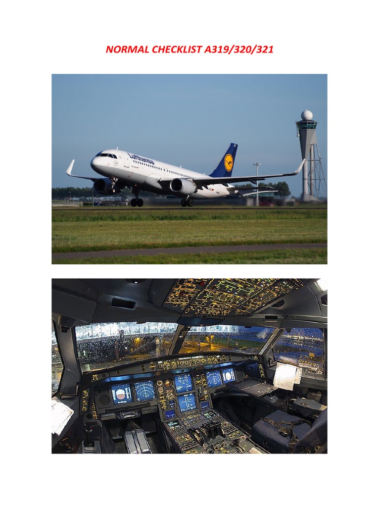 Normal Checklist A319/320/321 | PDF | Aerospace | Transport