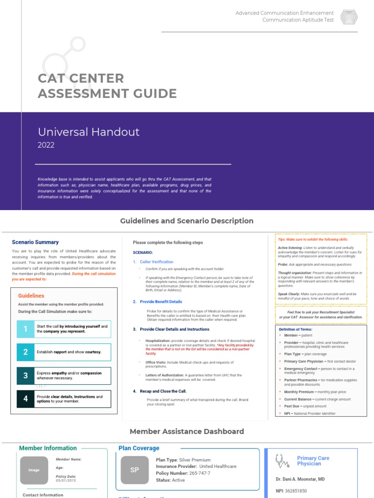 CAT Assessment Guide for UHC Advocates | PDF | Health Care | Primary Care