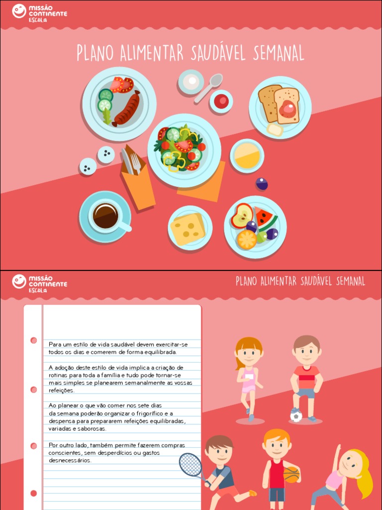 Plano Alimentar Saudavel Semanal Familias | PDF | Tomate | Queijo