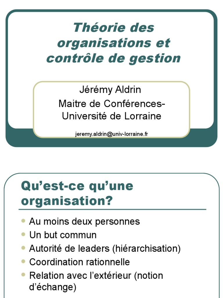 Théories et Structures Organisationnelles | PDF | Gestion stratégique | Business